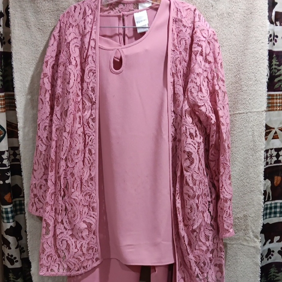 Bedford Fair | Other | Elegant Pink Lace Overlay Womens Outfit | Poshmark